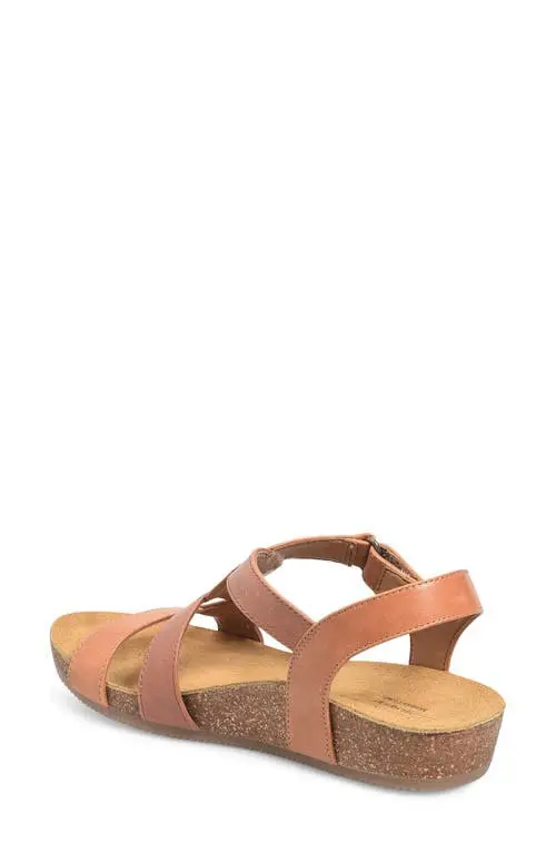 COMFORTIVA Garner Wedge Sandal - Luggage/ Cognac