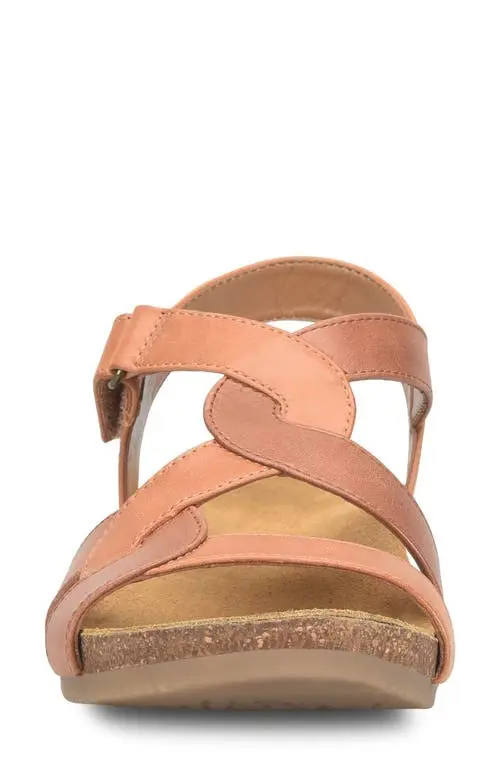 COMFORTIVA Garner Wedge Sandal - Luggage/ Cognac