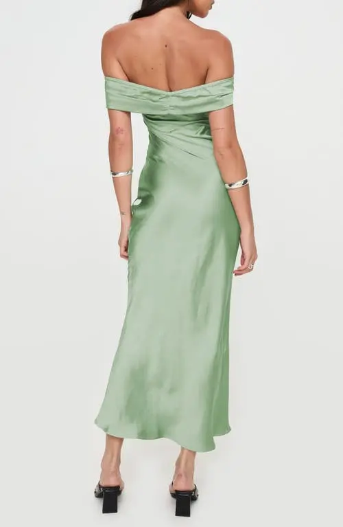 Princess Polly Sadee Off-the-shoulder Satin Dress