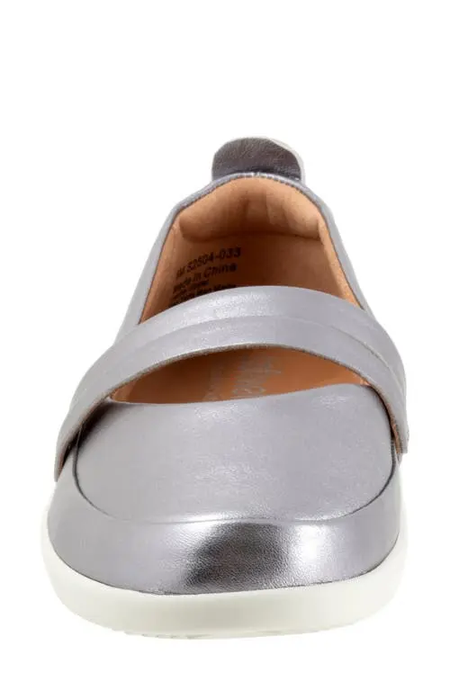 Softwalk Devon Mary Jane Flat - Pewter