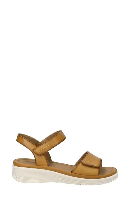 Josef Seibel Severan Ankle Strap Wedge Sandals - Amber