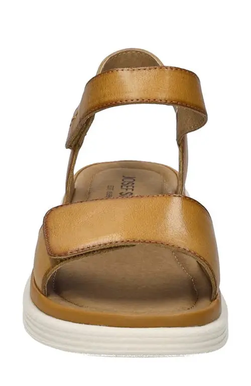 Josef Seibel Severan Ankle Strap Wedge Sandals - Amber
