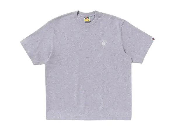 A BATHING APE One Point College Relaxed Fit Tee Shirt - Grey