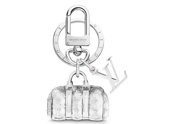 LOUIS VUITTON Blown Up Figurine Key Holder And Bag Charm - Silver
