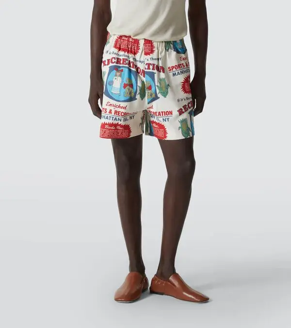 BODE Enrichment Printed Cotton Shorts - Multicoloured