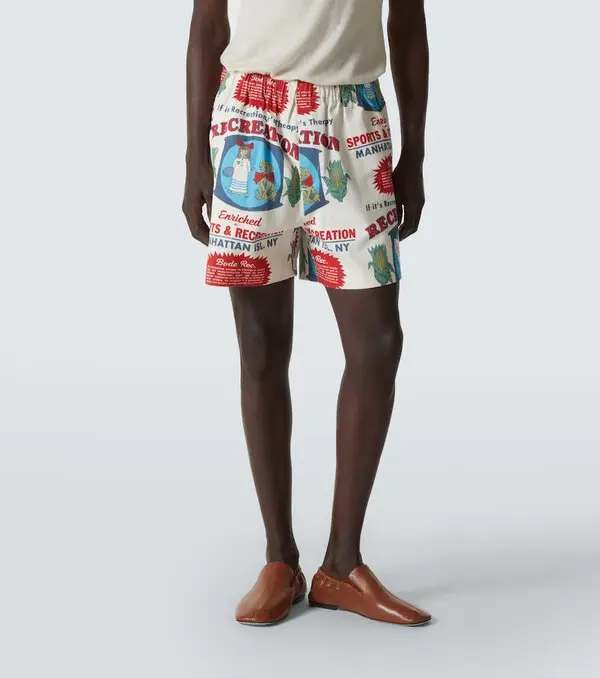 BODE Enrichment Printed Cotton Shorts - Multicoloured