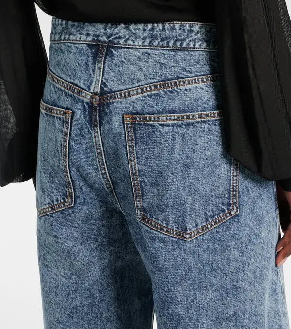 Alaïa Wide-leg Wrap Jeans - Blue