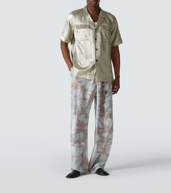 Dries Van Noten Pleated Shirt - Silver