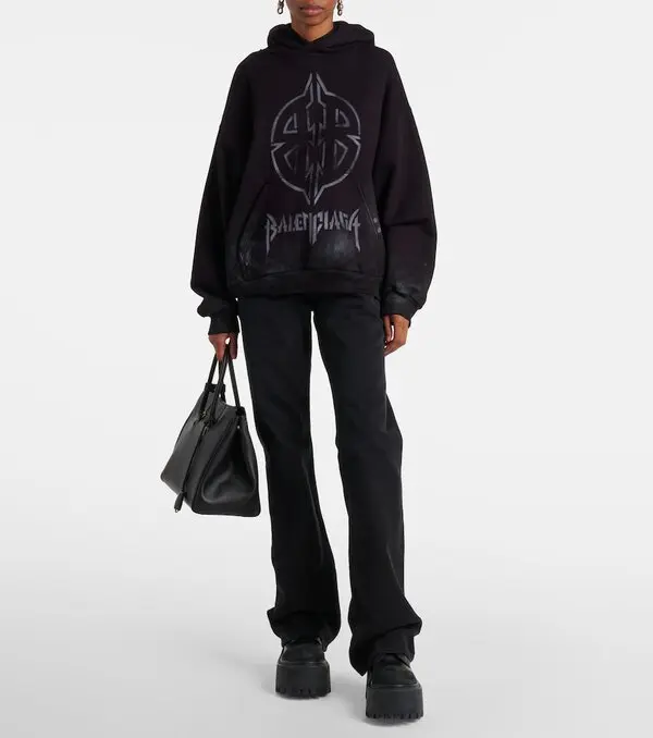 Balenciaga Strike Leather Platform Combat Boots