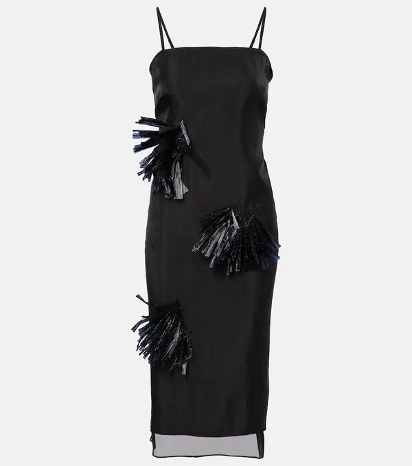JACQUES WEI Embroidered Maxi Dress - Black