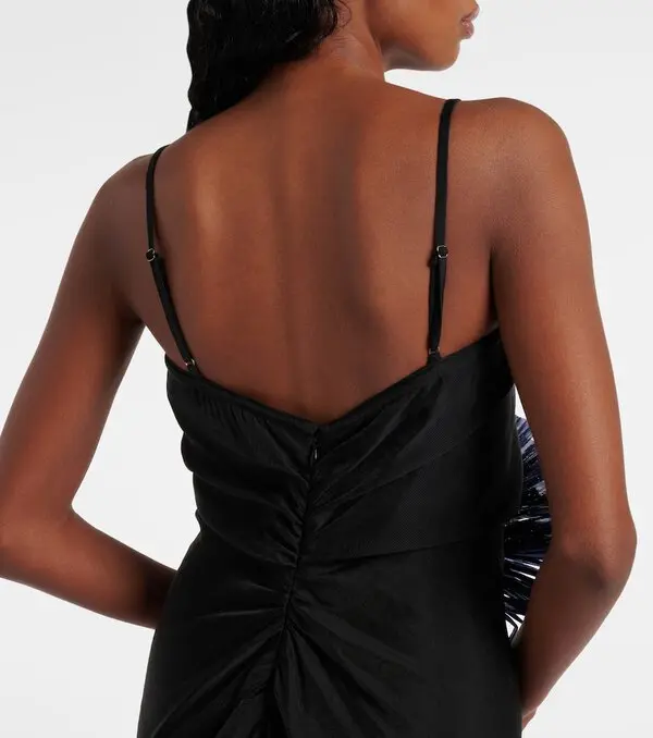 JACQUES WEI Embroidered Maxi Dress