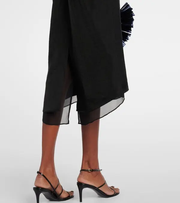 JACQUES WEI Embroidered Maxi Dress