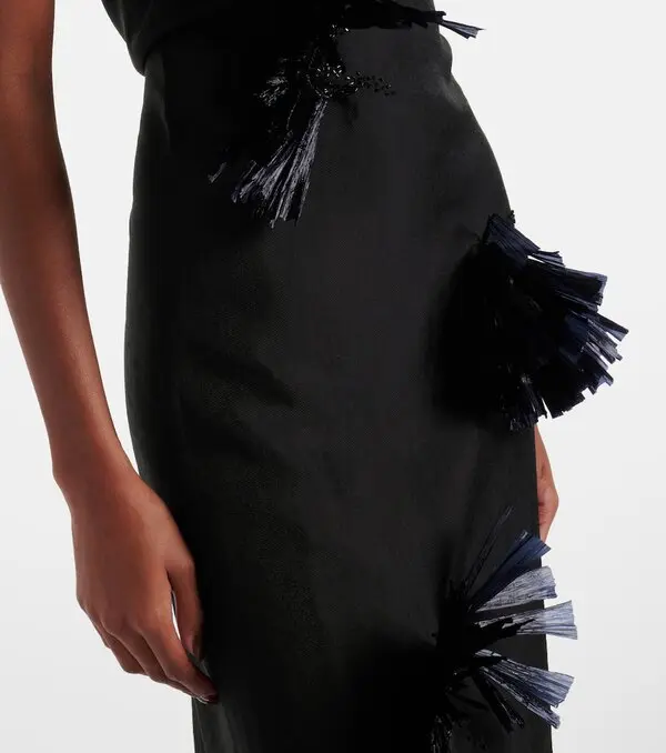 JACQUES WEI Embroidered Maxi Dress