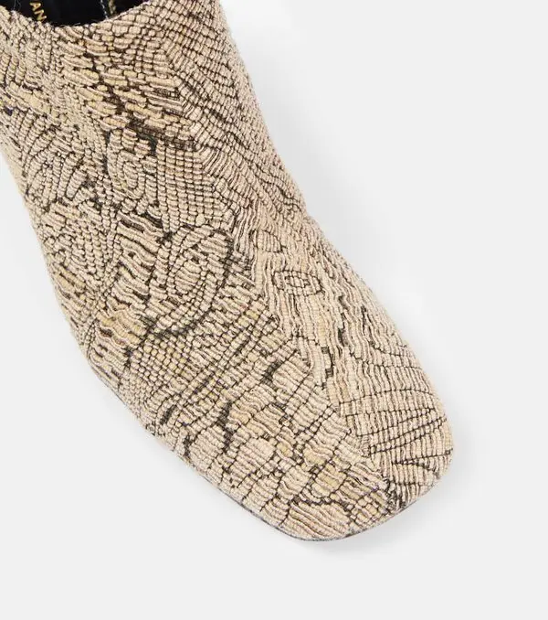 Dries Van Noten Jacquard Wedge Mules