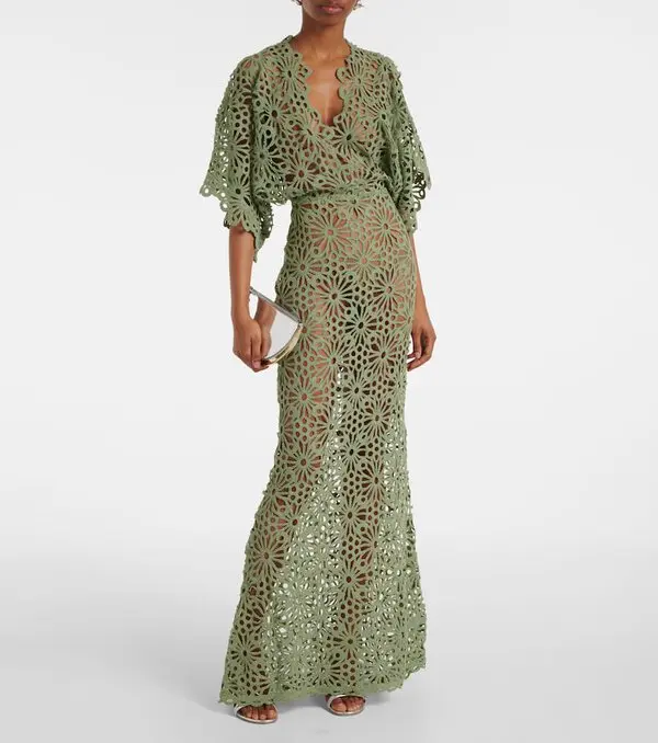 Norma Kamali Obie Cotton-blend Gown