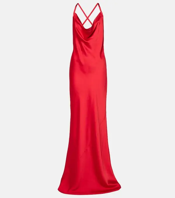 Norma Kamali Open-back Gown