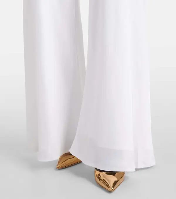 Norma Kamali High-rise Satin Straight Pants