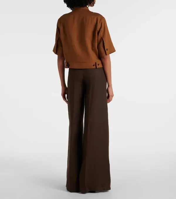 Max Mara Cropped Linen Shirt