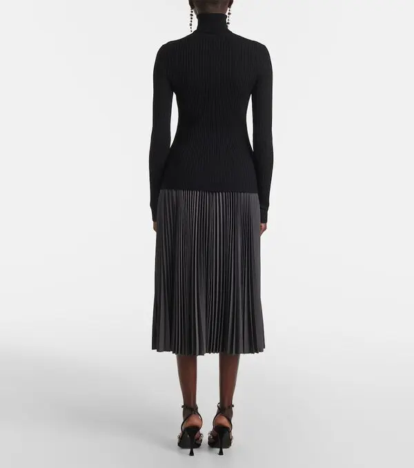 Dolce & Gabbana Wool-blend Turtleneck Sweater - Black