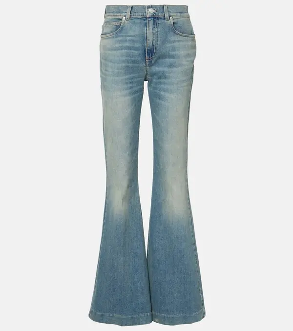 Alexander McQueen Faded Flared Jeans