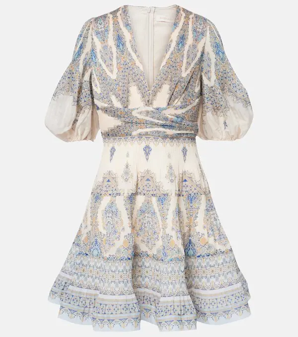 Zimmermann Paisley Pleated Mini Dress - Multicoloured