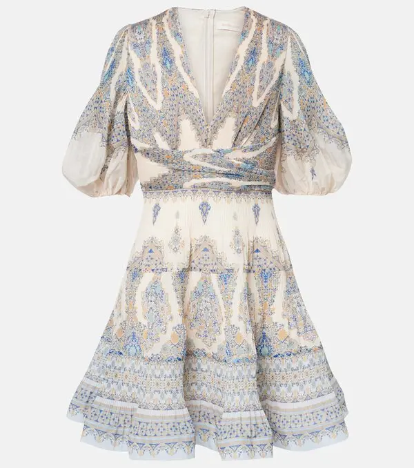 Zimmermann Paisley Pleated Mini Dress - Multicoloured