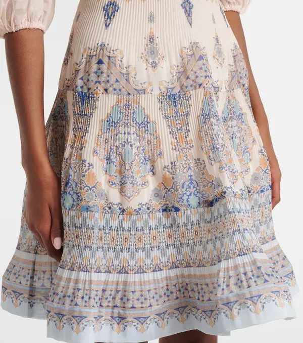 Zimmermann Paisley Pleated Mini Dress - Multicoloured