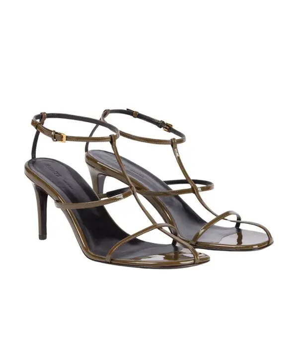 Khaite Cage 75 Patent Leather Sandals