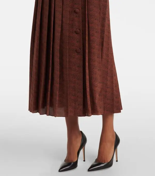 Alessandra Rich Leopard-print Silk Midi Dress