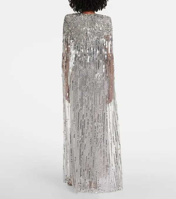 Jenny Packham Gold Rush Sequined Cocktail Dress
