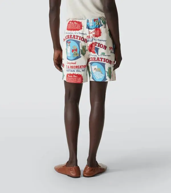 BODE Enrichment Printed Cotton Shorts