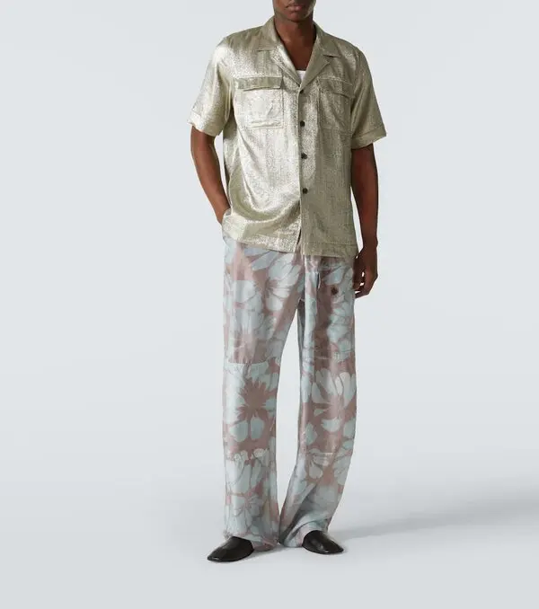Dries Van Noten Pleated Shirt - Silver