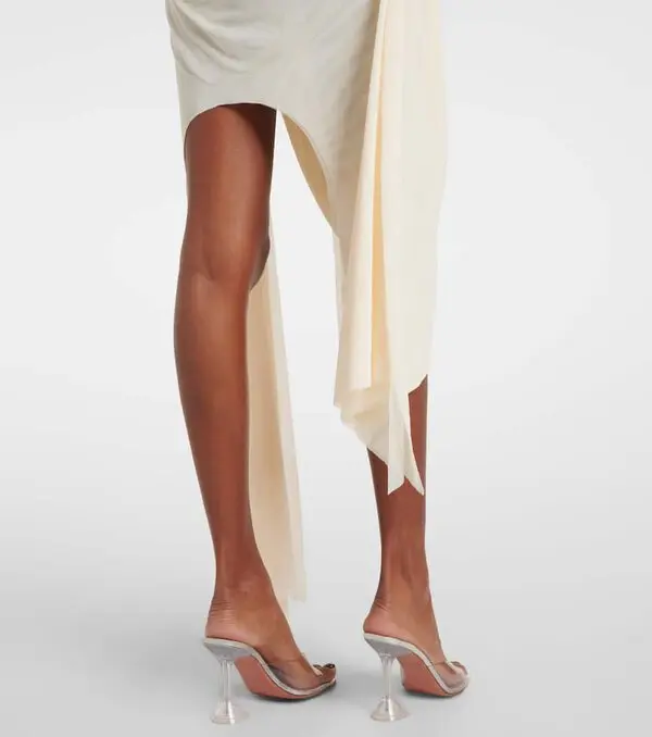David Koma Embellished Draped Midi Dress