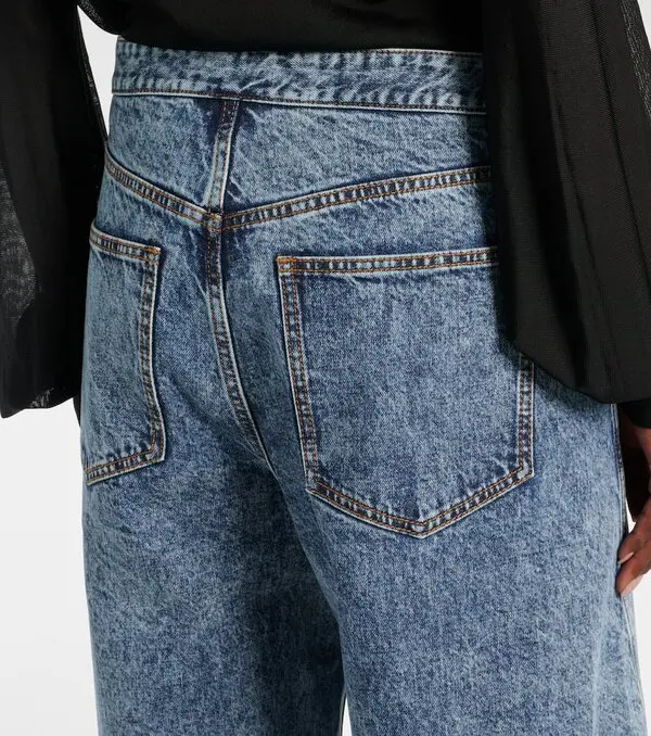 Alaïa Wide-leg Wrap Jeans - Blue