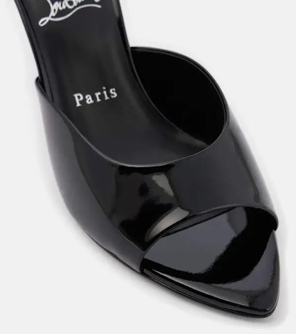 CHRISTIAN LOUBOUTIN Miss Z 80 Patent Leather Mules