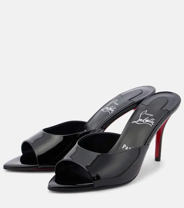 CHRISTIAN LOUBOUTIN Miss Z 80 Patent Leather Mules