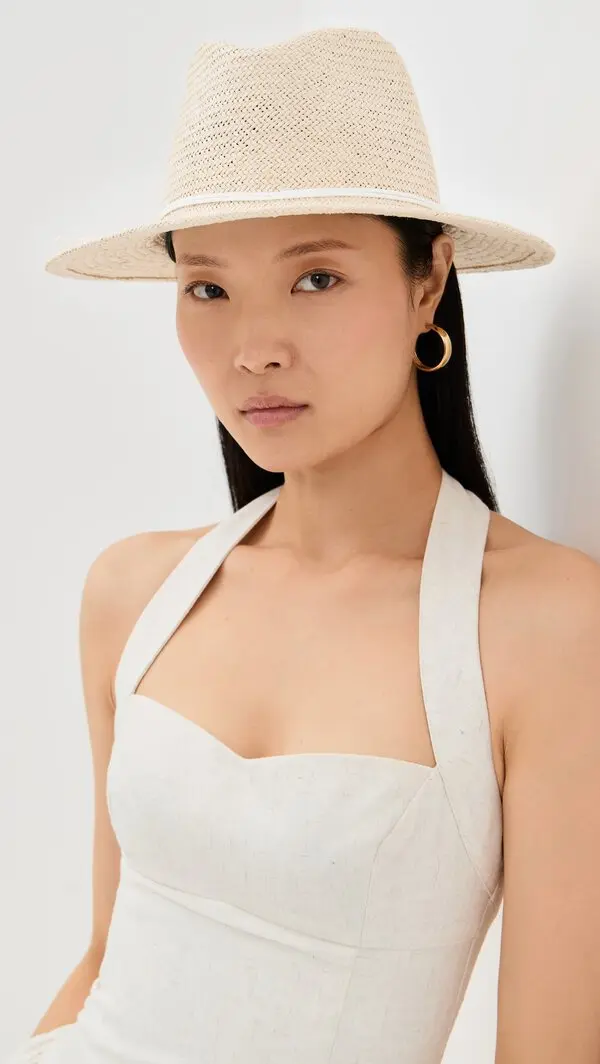 Hat Attack Classic Travel Straw Hat - Natural/white