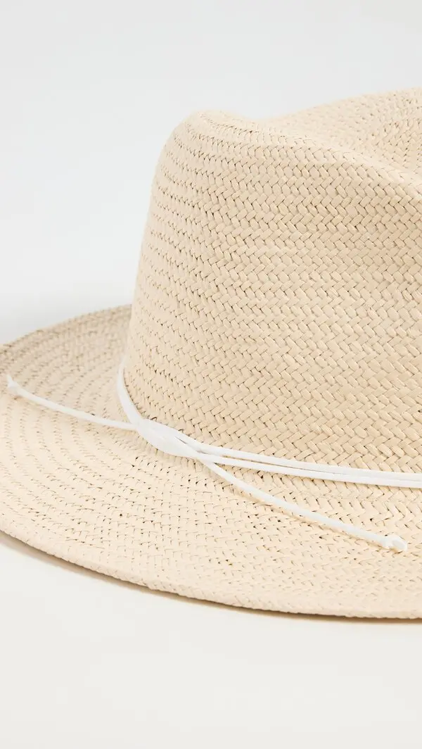 Hat Attack Classic Travel Straw Hat - Natural/white