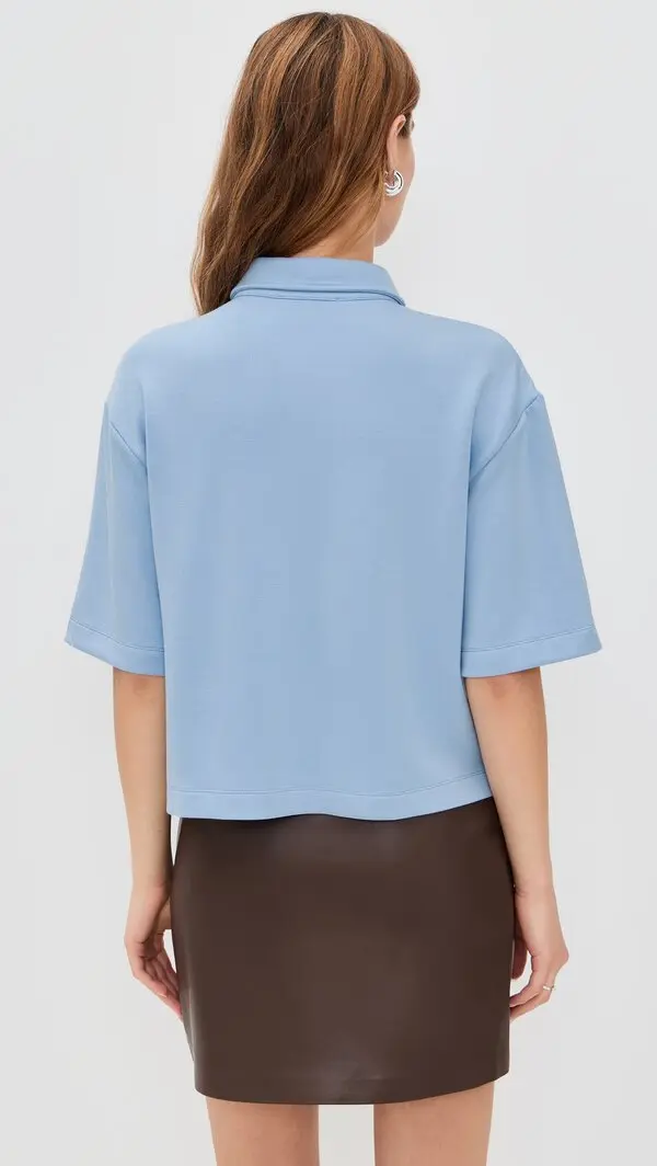 LE BOP Josephine Polo Top - Chambray Blue