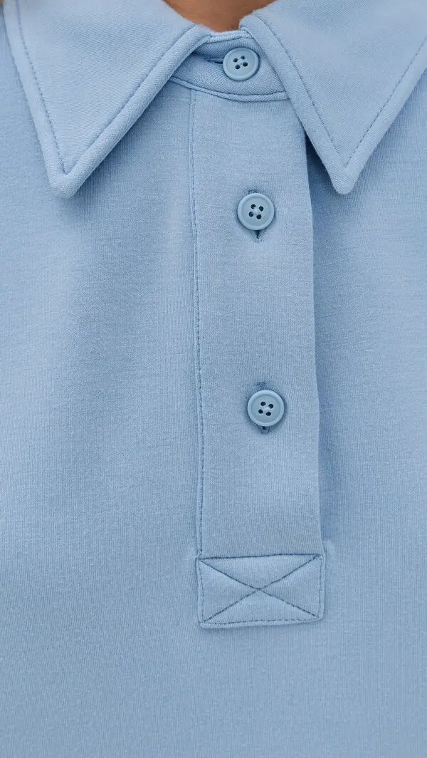 LE BOP Josephine Polo Top - Chambray Blue