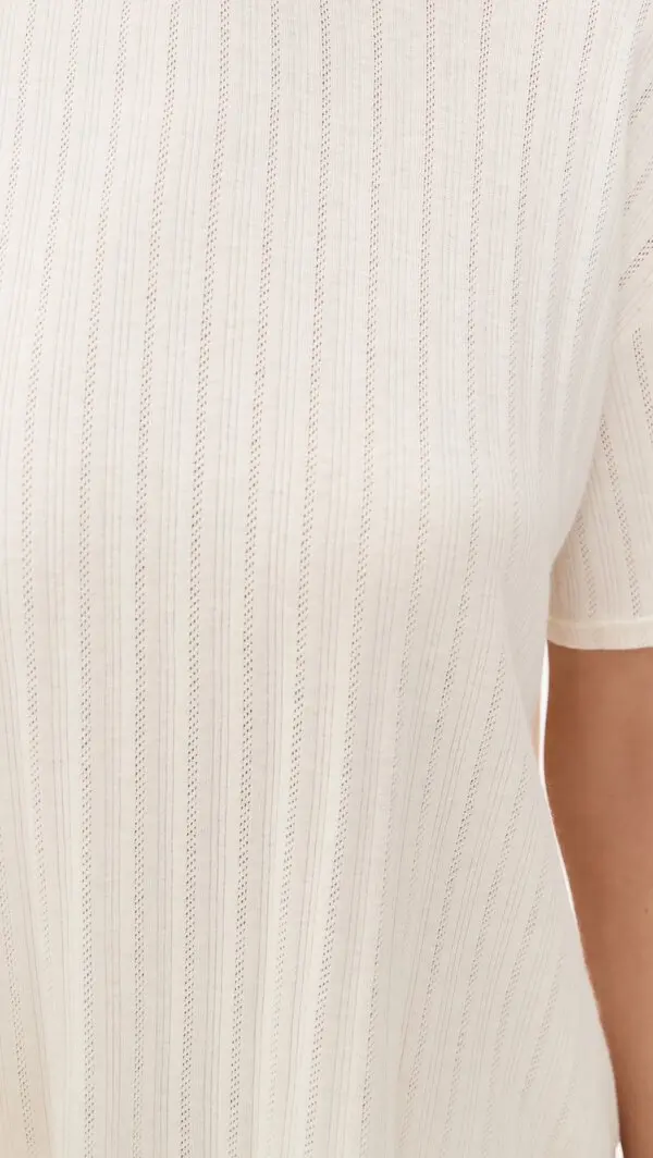 Eberjey Pointelle Short Sleeve Tee