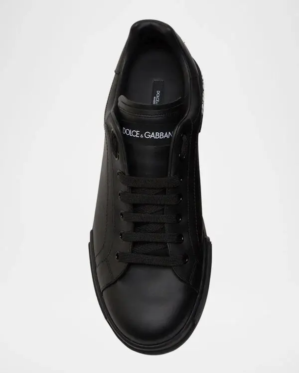 Dolce & Gabbana Leather Low-top Sneakers - Nero/nero
