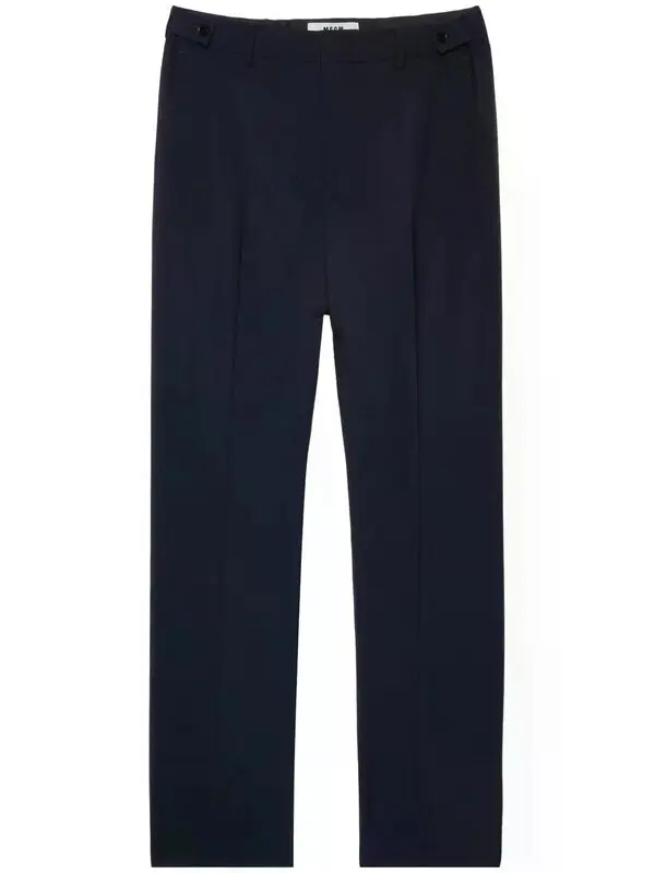 MSGM Virgin Wool-blend Trousers - Blue