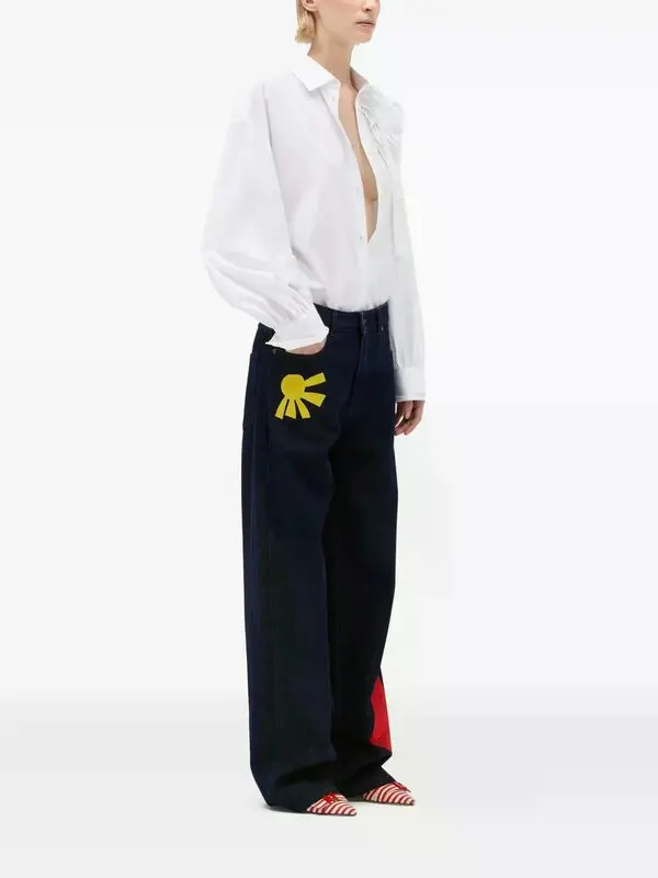MSGM Embroidered Jeans