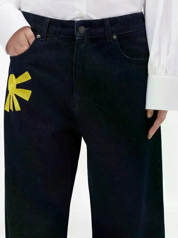 MSGM Embroidered Jeans