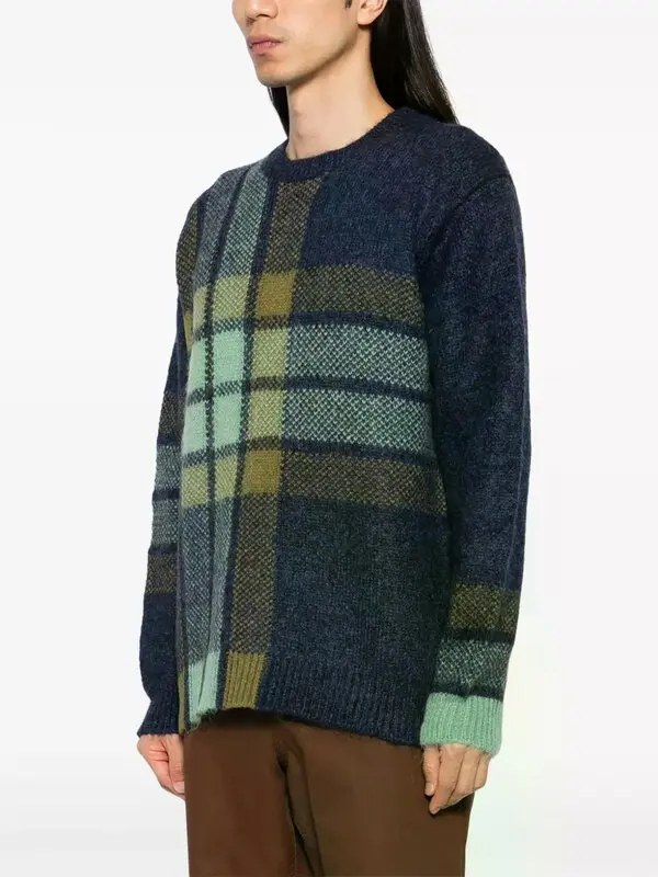 Maison Kitsuné Graphic Check Intarsia Jumper