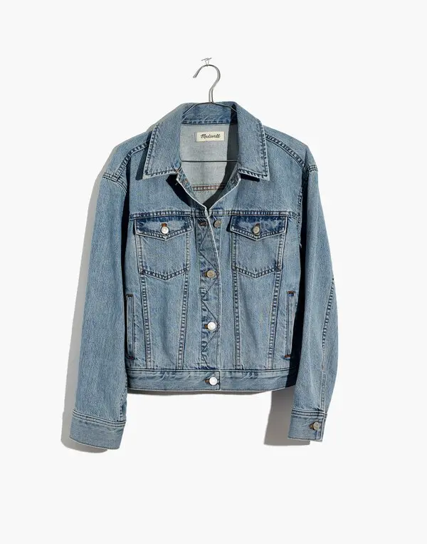Madewell The Boxy-Crop Jean Jacket In Fitzgerald Wash 77% Off