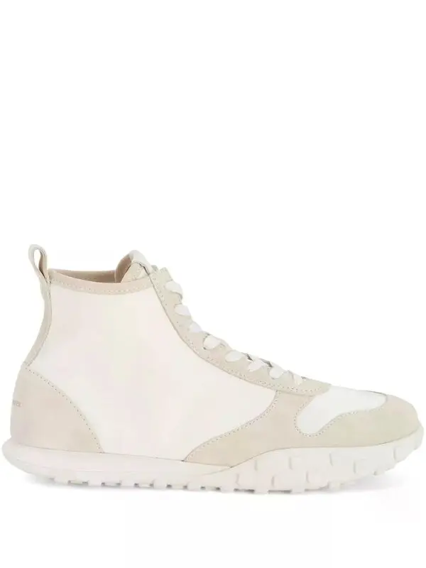 JIL SANDER Suede Panelled High Top Sneakers