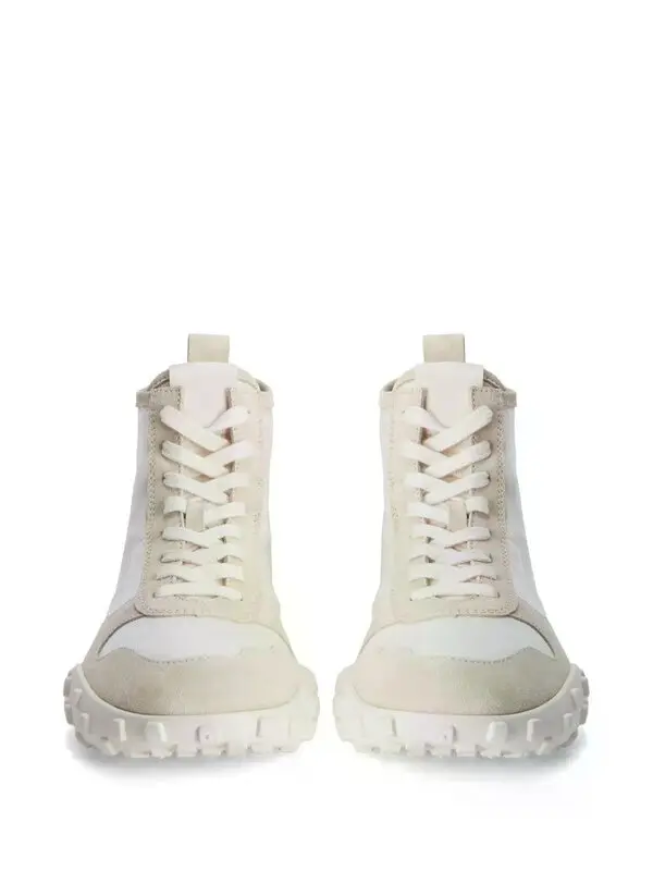 JIL SANDER Suede Panelled High Top Sneakers