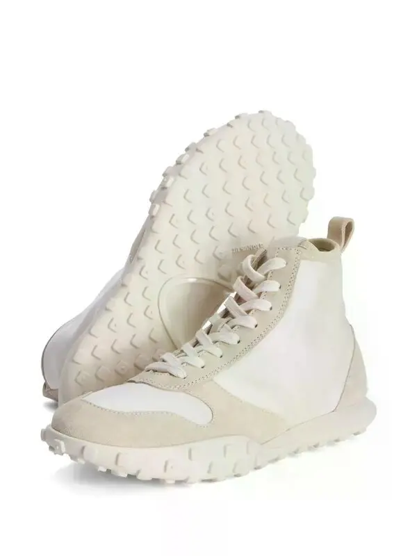 JIL SANDER Suede Panelled High Top Sneakers
